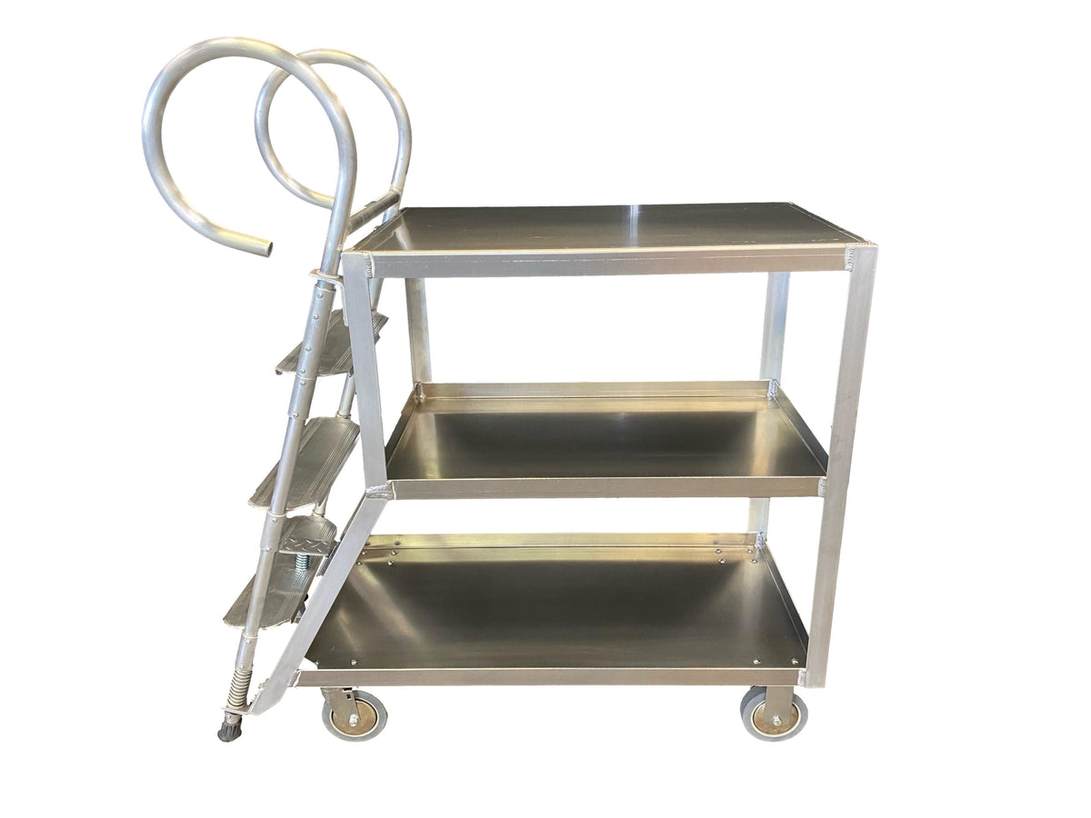 Rol-Away MODEL: S-4-1 3 STEP 3 SHELF LADDER CART W/STEP LOCK ...