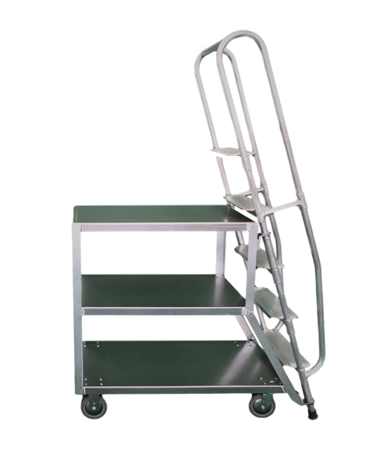 Rol- Away S-5-1 5 STEP 3 SHELF LADDER CART WITH STEP-LOCK | Materials ...