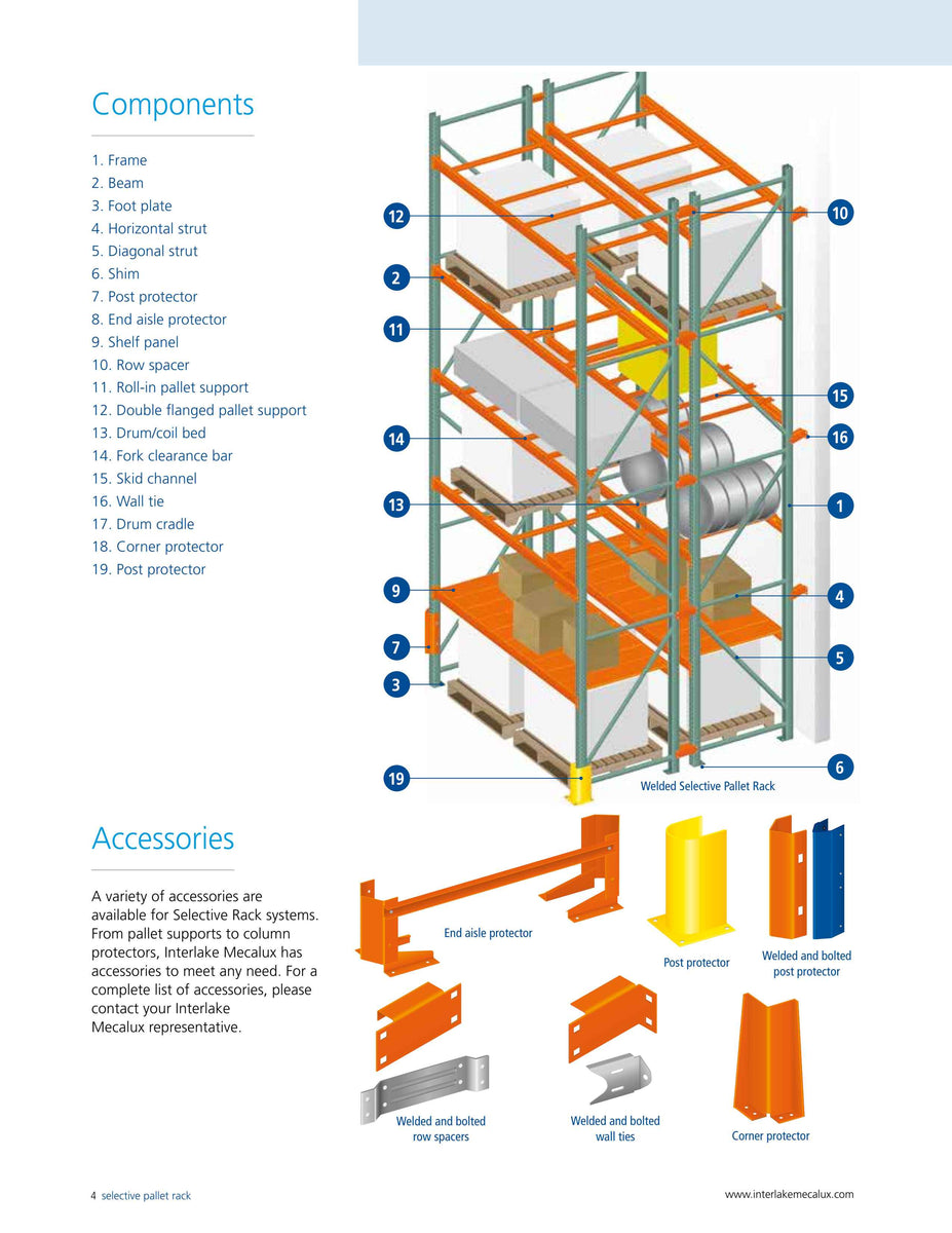 New Pallet Rack Load Beams Interlake Mecalux | Materials Handling Store ...
