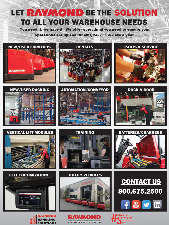 Let Raymond be the solution to all your warehouse needs | Materials ...
